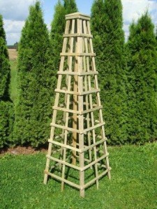 Wooden Obelisk – 6′ (Custom order only) – The Avant-Garden Shop